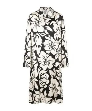 Dries Van Noten Long Sleeve Printed Shirt Dress