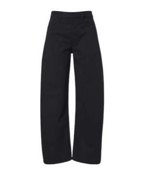 NILI LOTAN Tribeca Cotton Twill Barrel-leg Pants - Grey