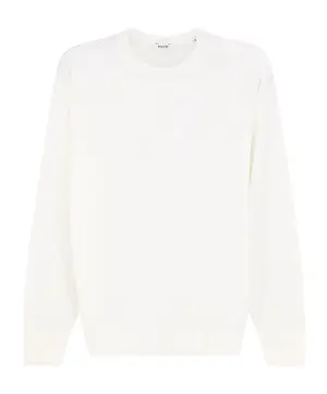 Aspesi Crew-neck Blended Knit Sweater - White