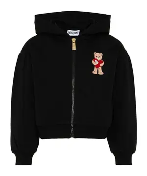 Moschino Teddy Bear Zip-up Hoodie - Black