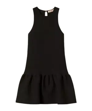 TWINSET Ruffled Sleeveless Dress - Black