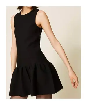 TWINSET Sleeveless Ruffled Hem Dress