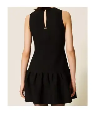 TWINSET Sleeveless Ruffled Hem Dress