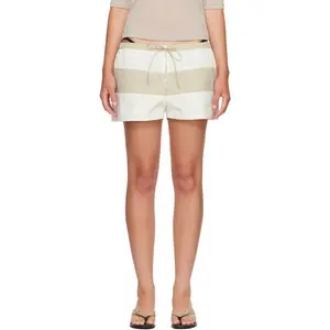 Paloma Wool Zurriola Rhinestone-embellished Striped Shorts