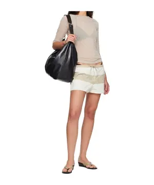Paloma Wool Zurriola Rhinestone-embellished Striped Shorts