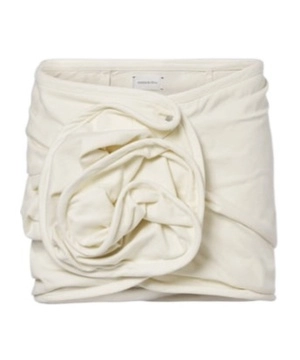 Magda Butrym Floral Knit Mini Skirt - White