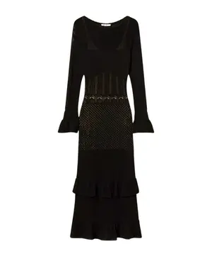 TWINSET Knitted Ruffle Dress