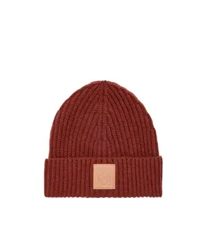 Loewe Beanie In Cashmere - Mahogany