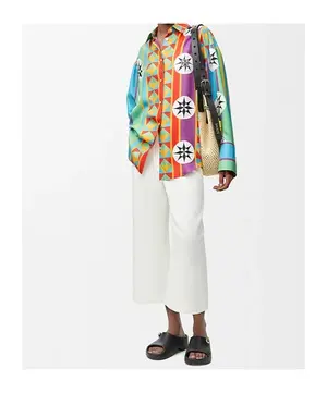 Loewe Cropped Trousers In Denim