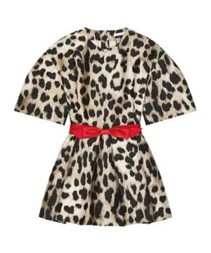 Givenchy Leopard Jacquard Cocoon Mini Dress - Beige