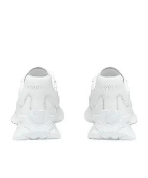 Alexander McQueen Logo-embossed Chunky Leather Sneakers - White