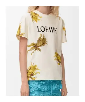 Loewe Corn Print Cotton T-shirt