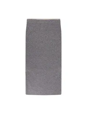 Pinko Nuova Guinea Logo Patch Knitted Midi Skirt