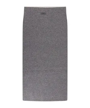 Pinko Nuova Guinea Logo Patch Knitted Midi Skirt