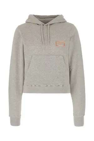 Martine Rose Logo Detailed Drawstring Hoodie - Gray