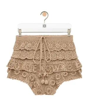 Loewe Crochet Shorts - Light Brown
