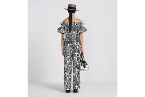 Dior Off-shoulder Printed Top