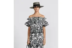 Dior Off-shoulder Printed Top