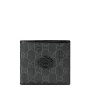 Gucci Logo Patch Bi-fold Wallet - Black