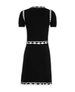 Moschino Lace Trim Knit Dress