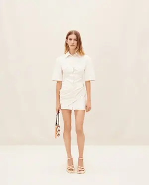 Jacquemus Draped Mini Shirt Dress