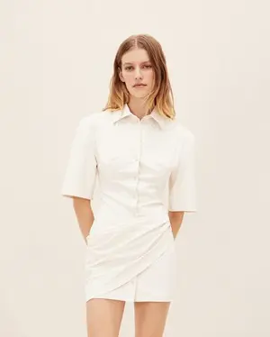 Jacquemus Draped Mini Shirt Dress