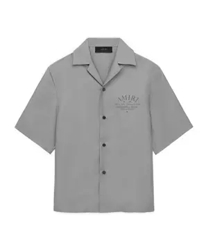 Amiri Logo Printed Short-sleeved Shirt - Grey