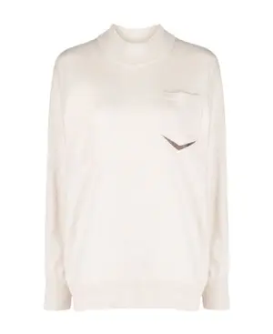 Brunello Cucinelli Oversized High Neck Jumper With Pocket Detail