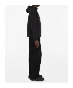 Burberry Zip-up Hooded Jacket With Equestrian Knight Print