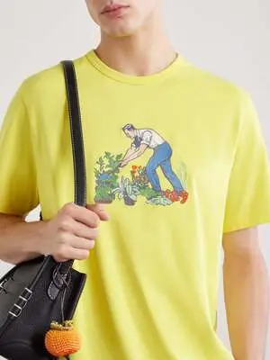 JW Anderson Gardener Embroidered Cotton-jersey T-shirt