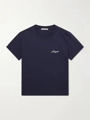 Acne Studios Logo-embroidered Cotton-jersey T-shirt