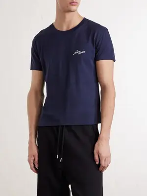 Acne Studios Logo-embroidered Cotton-jersey T-shirt