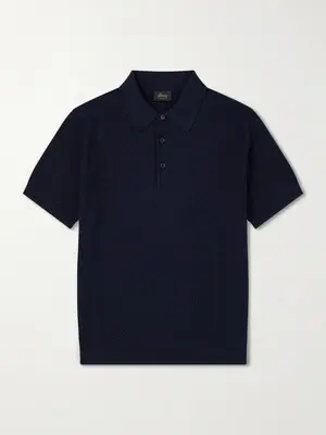 Brioni Cotton, Silk And Cashmere-blend Polo Shirt