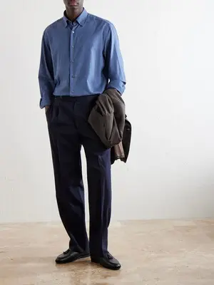 Brioni Cotton-poplin Shirt - Blue