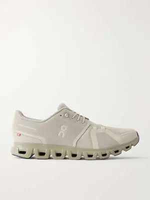 On Cloud 6 Wp Rubber-trimmed Stretch-knit Slip- Sneakers - Green