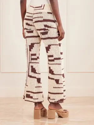Alix Of Bohemia Farah Crocheted Cotton Flared Pants