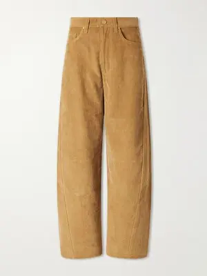Maria Mcmanus Crescent Corduroy Organic-cotton Wide-leg Pants - Brown