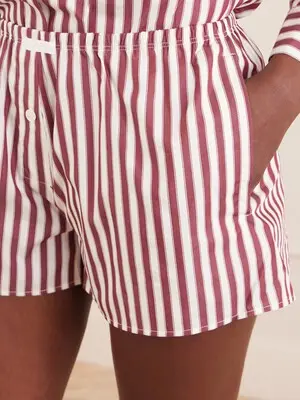 ERES Striped Cotton-poplin Pajama Shorts