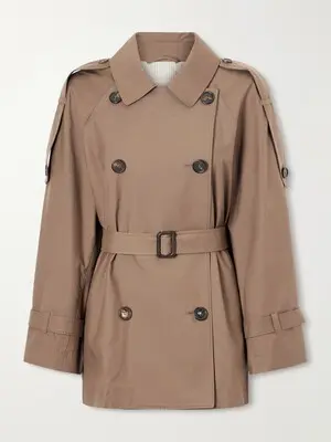 Max Mara Double-breasted Cotton-blend Twill Trench Coat