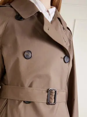Max Mara Double-breasted Cotton-blend Twill Trench Coat