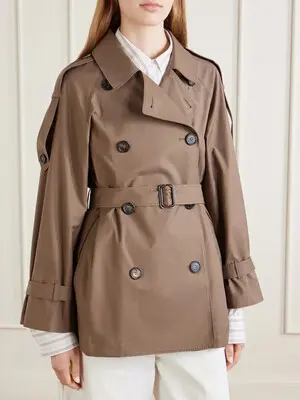 Max Mara Double-breasted Cotton-blend Twill Trench Coat
