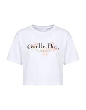 GAELLE PARIS Printed Cotton T-shirt - White