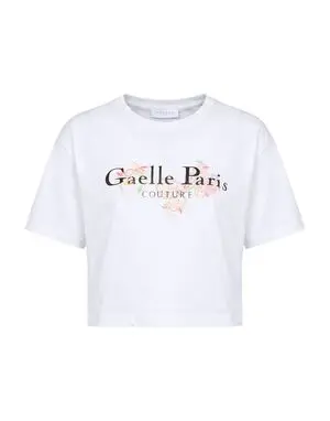 GAELLE PARIS Printed Cotton T-shirt - White