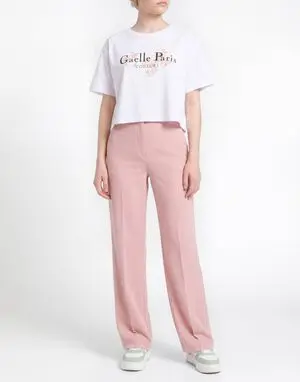 GAELLE PARIS Printed Cotton T-shirt - White