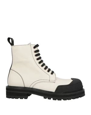 Marni Ankle Boots In Leather - Cream