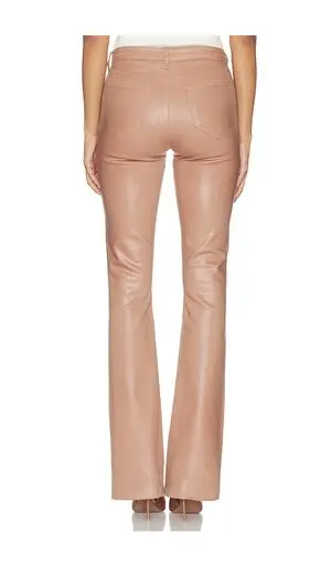 L'Agence Ruth Straight Leg Undone Hem Jeans - Hazelnut Coated