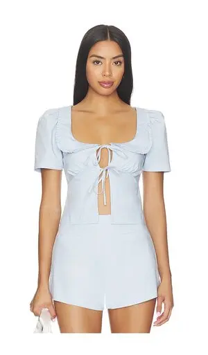 Majorelle Robby Top In Baby Blue - Light Blue