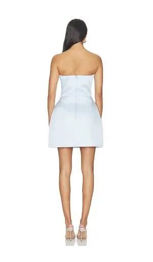 NADINE MERABI Flower Trim Mini Dress - Blue