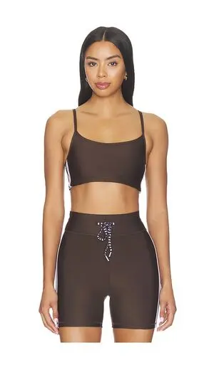The Upside Oxford Hutton Scoop Sports Bra In Brown