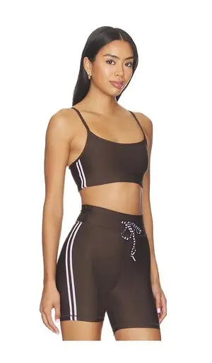 The Upside Oxford Hutton Scoop Sports Bra In Brown